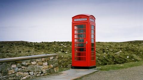 Red phone box in Wall becomes novel mini-library - BBC News