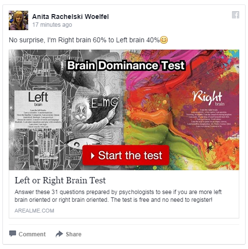 What does a scientist think of "right brain/left brain" tests? - BBC News