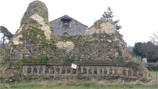 Medieval friezes stolen from St Lawrence's Church, South Walsham - BBC News
