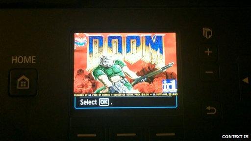 Canon printer hacked to run Doom video game - BBC News