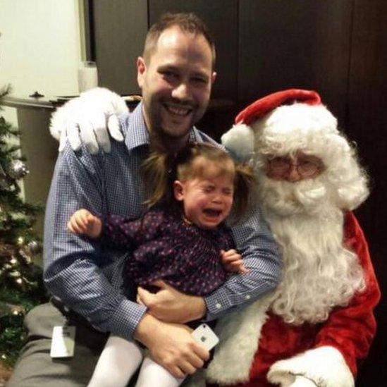 Christmas: Tears, tantrums and sitting with Santa - BBC News