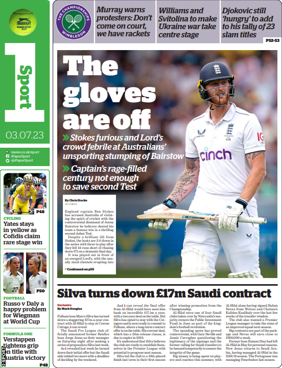 Monday's back pages - BBC Sport