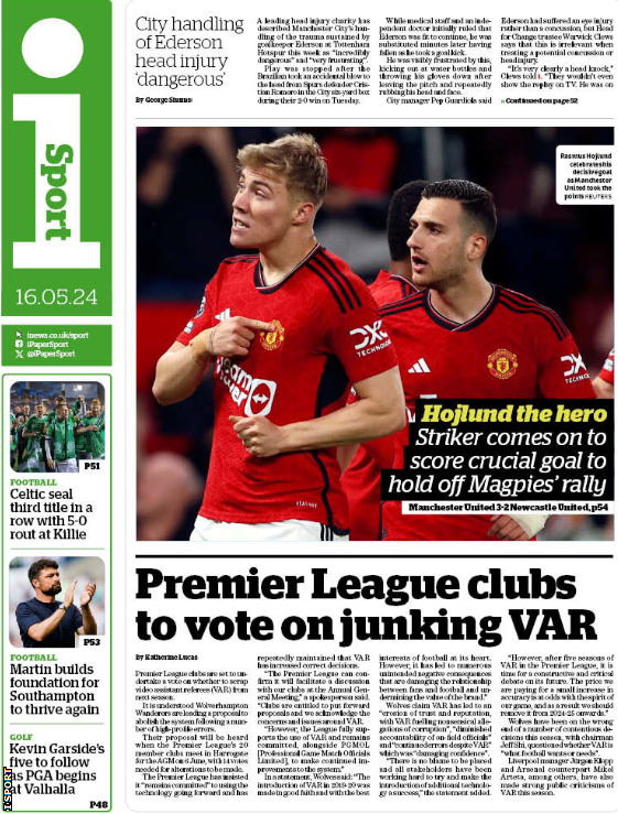 Thursday's back pages - BBC Sport