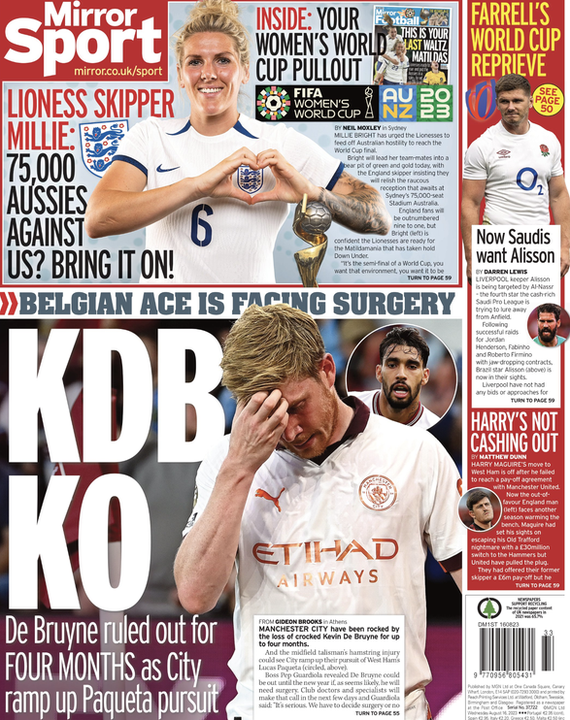Wednesday's back pages - BBC Sport