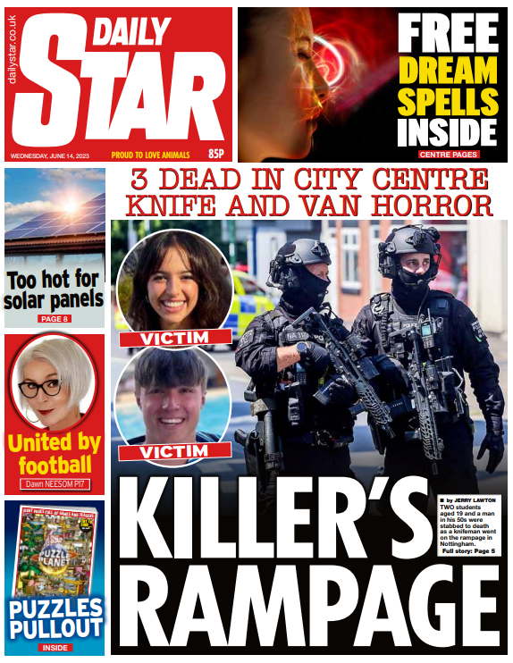 'Nottingham rampage' and 'Mortgage misery looming' - BBC News