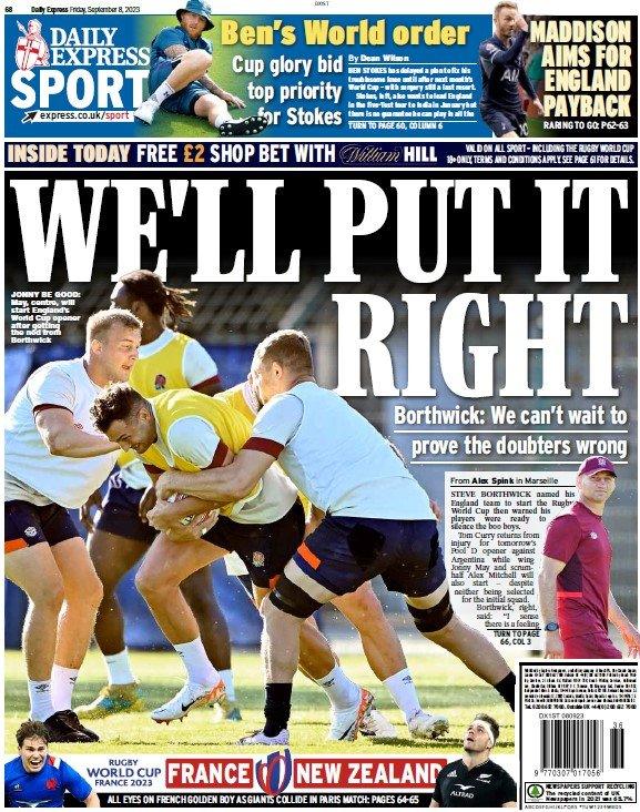 Friday's back pages - BBC Sport