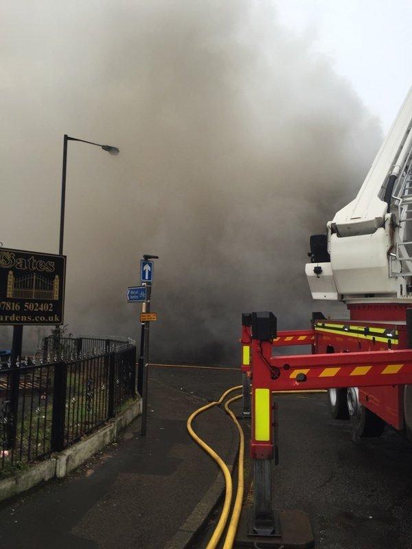 Firefighters tackle blaze at derelict Willenhall factory - BBC News