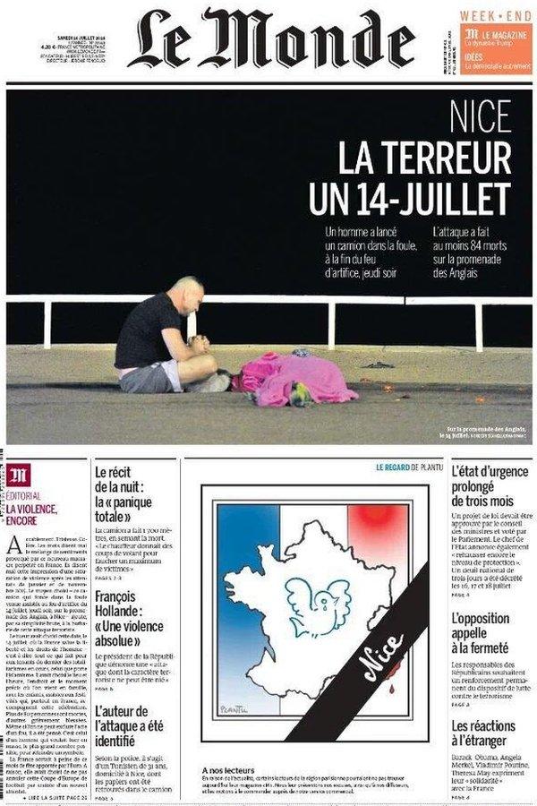 Nice attack: French front pages stunned by Bastille Day horror - BBC News