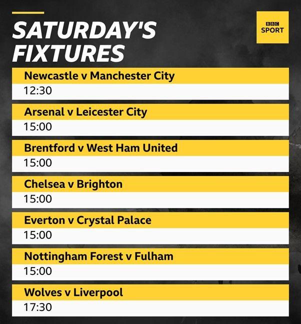 Premier League live: Newcastle v Man City, Arsenal v Leicester, Brentford v West Ham, Chelsea v ...