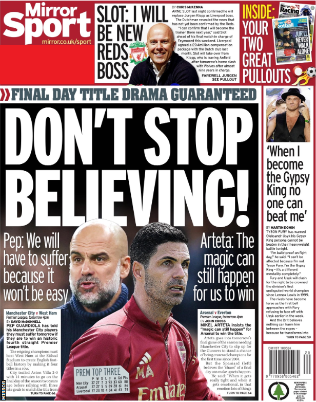 Saturday's back pages - BBC Sport