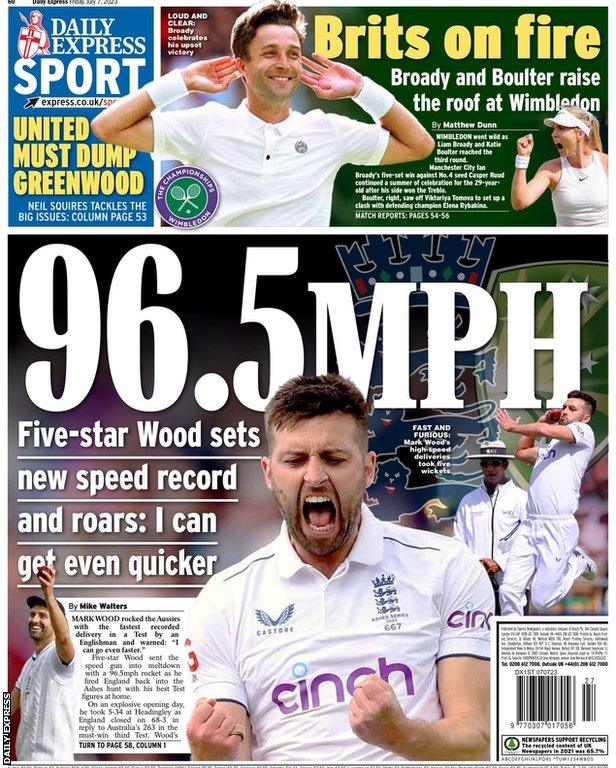 Friday's back pages - BBC Sport