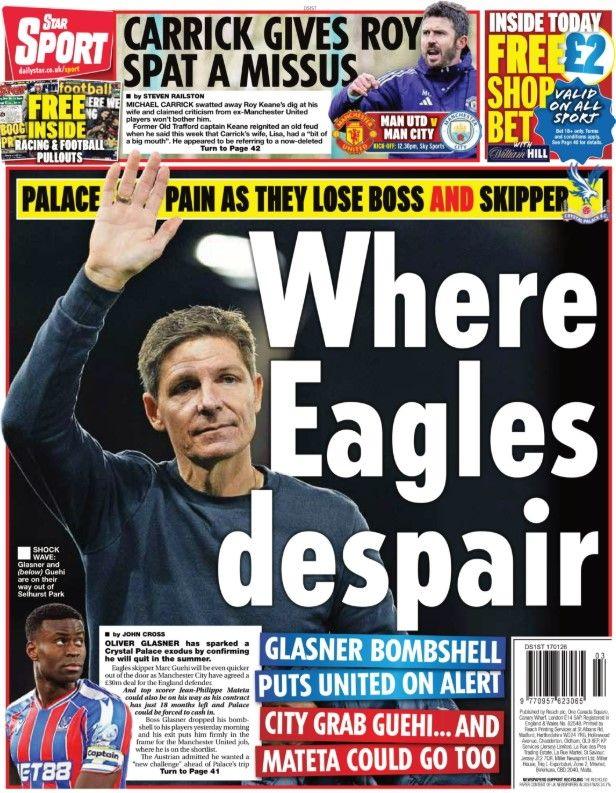 Football gossip: Glasner, Dro, Ward-Prowse, Larsen, Mateta, Pepi ...