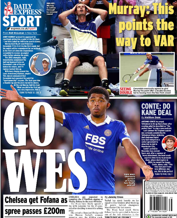 Tuesday's sports pages - BBC Sport