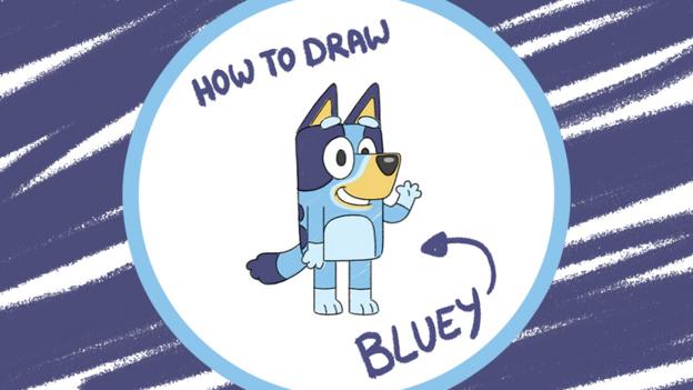 Drawing tutorial for kids | Fun, simple Bluey tutorial - CBeebies