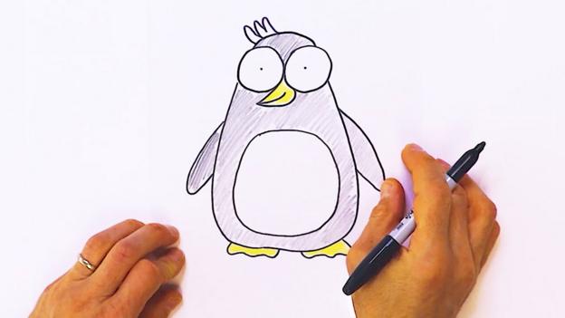 Piripenguins Christmas card craft activity for kids - CBeebies