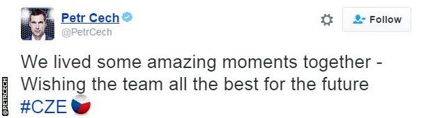 Petr Cech: Arsenal goalkeeper retires from Czech Republic duty - BBC Sport