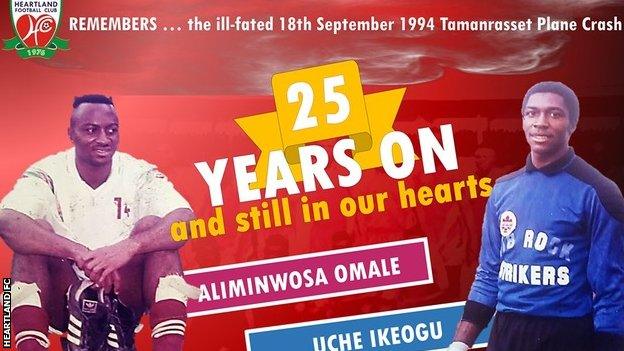 Nigeria's Heartland mark 25 years since Algeria crash - BBC Sport