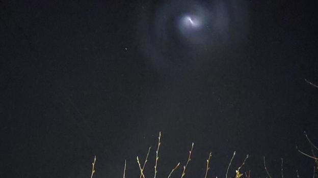 Spiral in the sky spotted in sky above the North West - BBC News