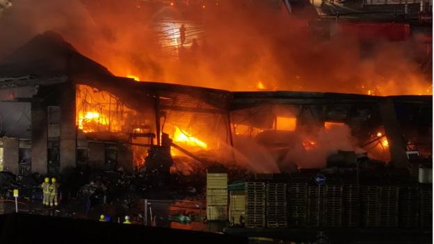 Southampton fire: Major fire postpones Saints match - BBC News