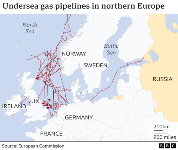 A journey to the site of the Nord Stream explosions - BBC News