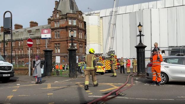 Two teenagers charged over Ayr Station Hotel fire - BBC News