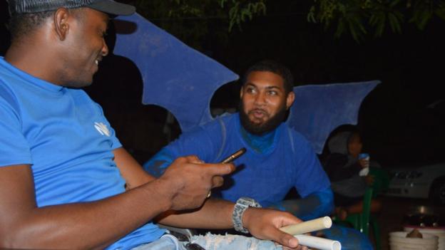 Trinidad and Tobago Carnival: Blue devils breathe fire into event - BBC ...