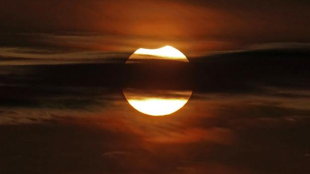 The first partial solar eclipse of 2019 dazzled skies in Eastern Asia ...