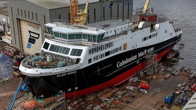 New CalMac ferry for Islay and Jura launches in Turkey - BBC News