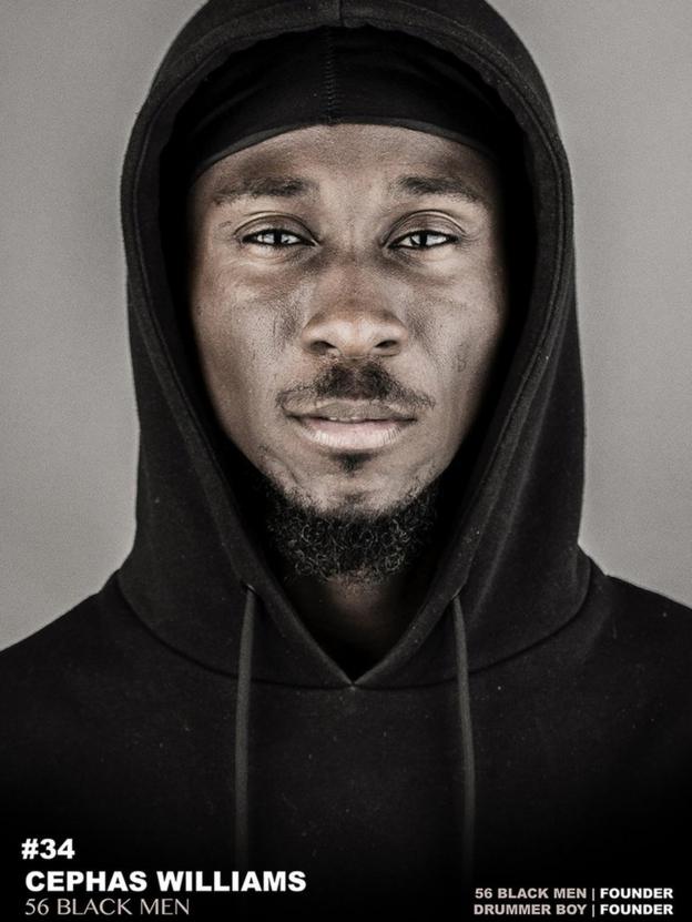 Why 56 black men are posing in hoodies - BBC News