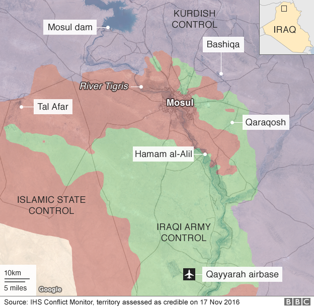 Mosul Iraq battle: Bad weather slows advance inside city - BBC News