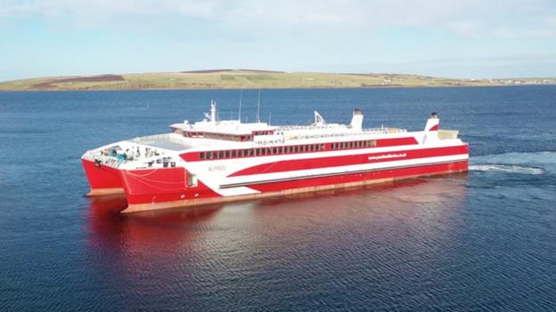 Orkney ferry runs aground after smoke in engine room - BBC News