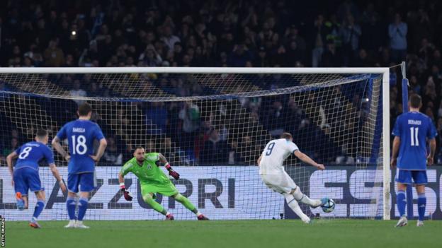 Italy 1-2 England: Harry Kane scores record-breaking goal as Three ...