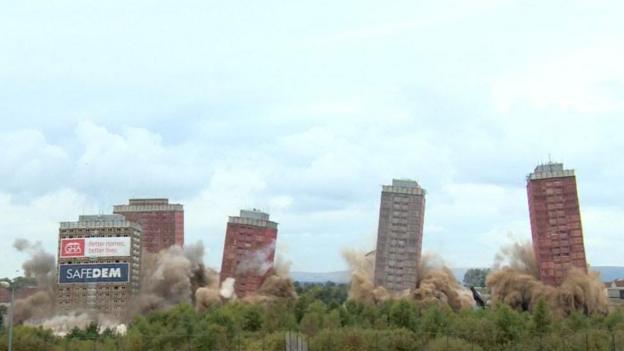 Apology over Red Road tower block demolition failure - BBC News