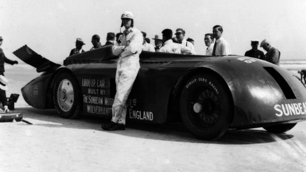 Speed record Sunbeam car engine heard again after 90 years - BBC News