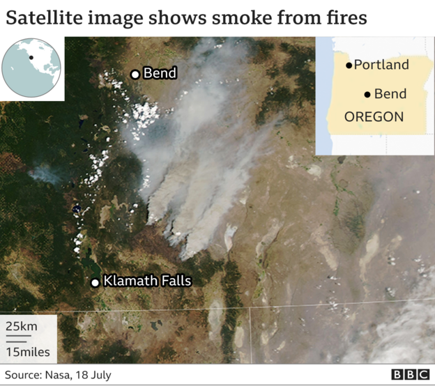 Oregon Bootleg Fire: Evacuations as largest US fire burns 364,000 acres ...