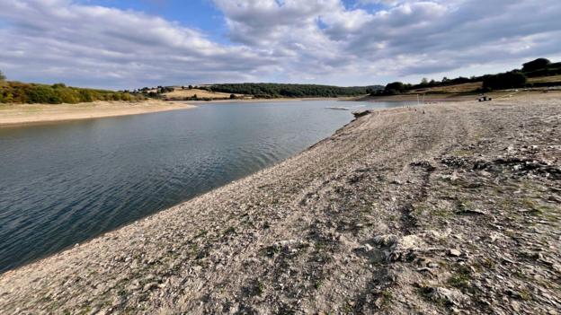 Somerset reservoir levels drop below 40% after scorching summer - BBC News