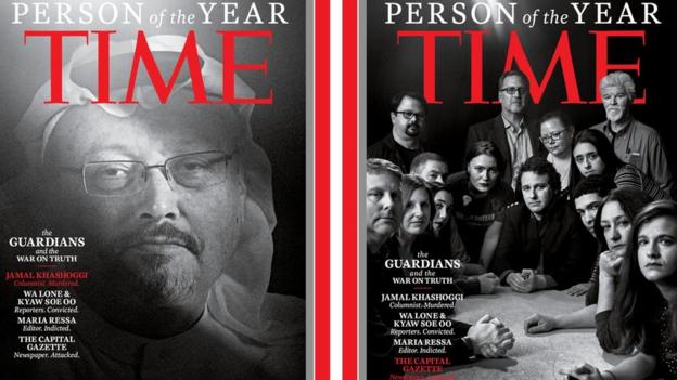 Time Magazine Person of the Year 2018 recognises journalists - BBC News