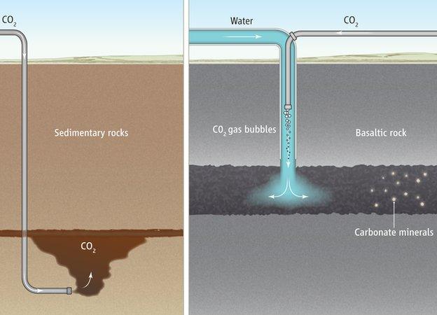 Experiment 'turns waste CO2 to stone' - BBC News