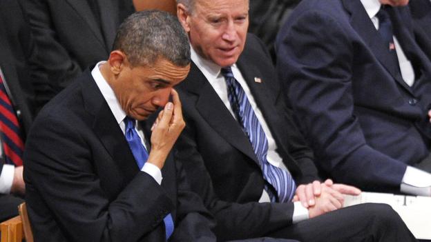 Seven times Barack Obama cried during an emotional eight years - BBC News