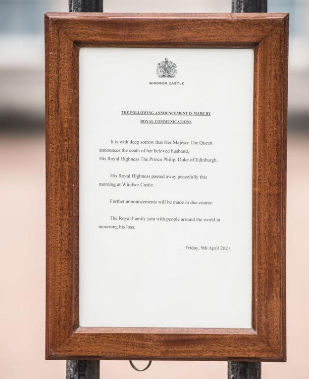 Prince Philip: Death of the Duke of Edinburgh announced - BBC News