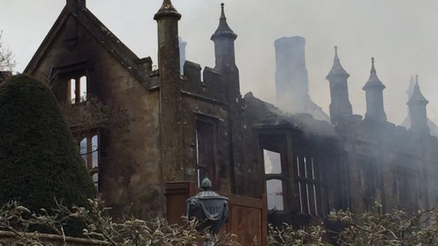Parnham House: Arson attack stately home sold to mystery buyer - BBC News