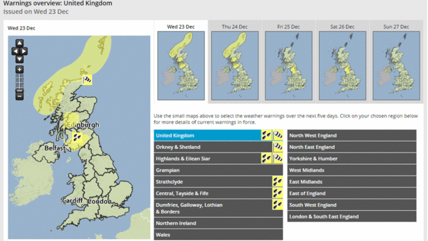 Warnings of heavy rain and high winds for Scotland - BBC News