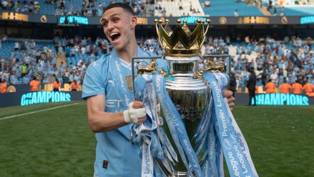 Man City win Premier League for fourth time in a row - BBC Newsround