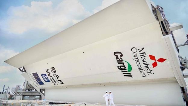 Pioneering wind-powered cargo ship sets sail - BBC News
