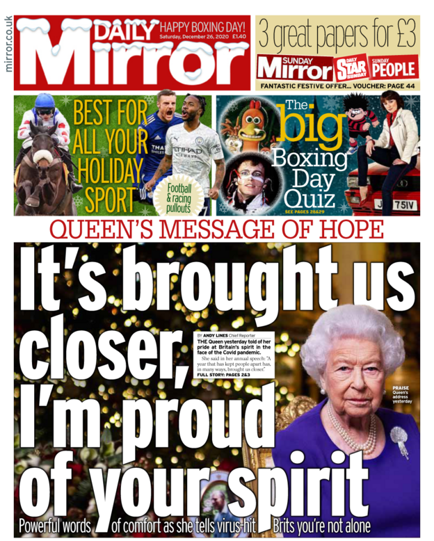 Newspaper headlines: The Queen's pride and a new special relationship ...