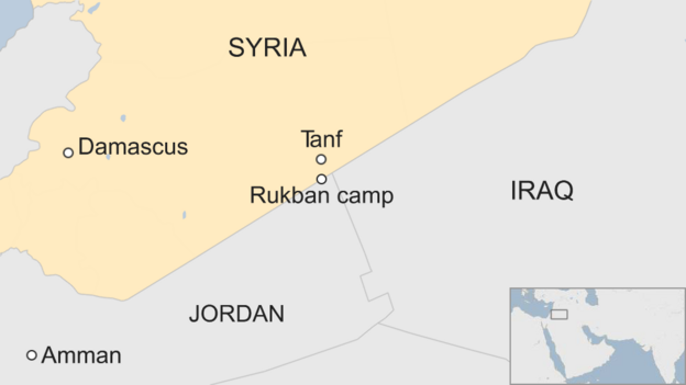 Syria war: UN convoy reaches Rukban desert camp - BBC News