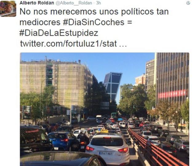 Huge traffic jams mar Madrid car-free day - BBC News