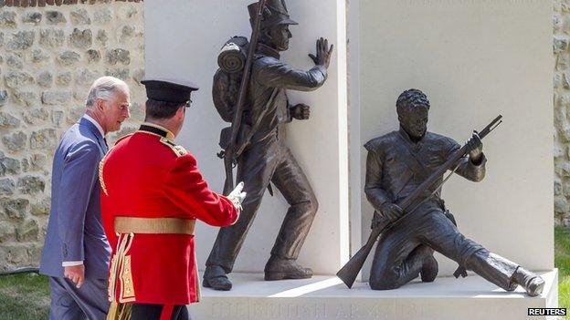 Battle of Waterloo memorial unveiled by Prince Charles - BBC News