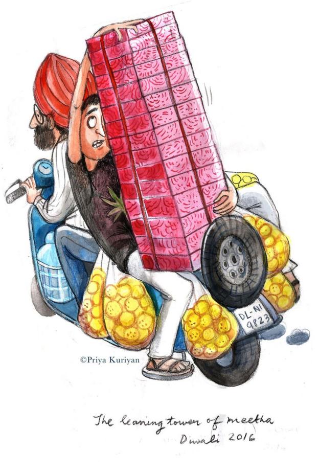 In cartoons: Doing Diwali Delhi style - BBC News