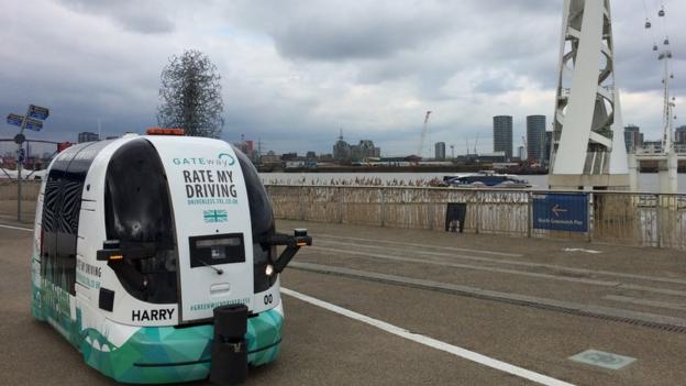 Driverless shuttle bus to be tested by public in London - BBC News